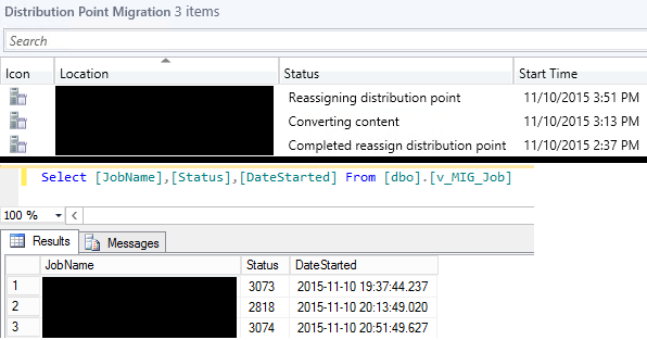 SCCM Distribution Point Migration SQL Views and Status